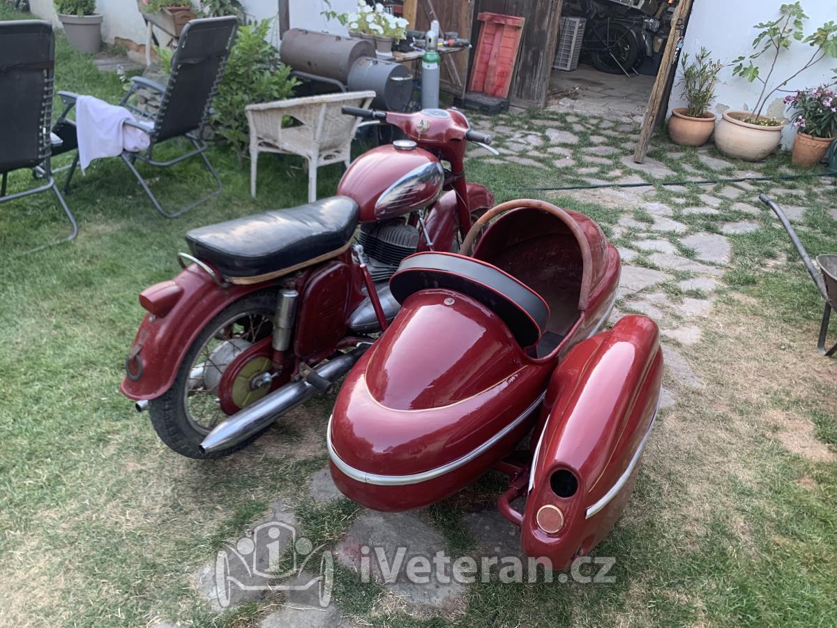 Prodám Jawa 350 panelka se sidecar r.v. 1971 - i-Veteran.cz
