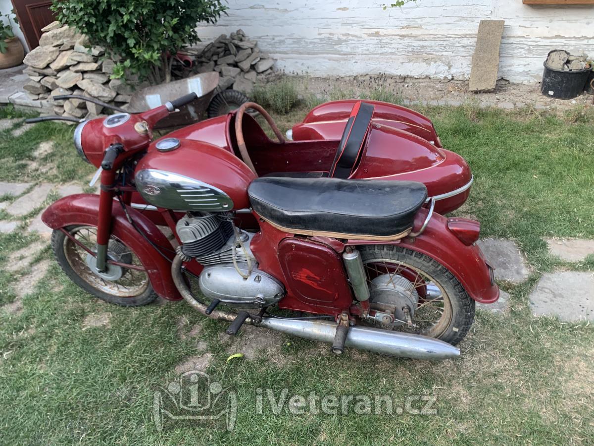 Prodám Jawa 350 panelka se sidecar r.v. 1971 - i-Veteran.cz